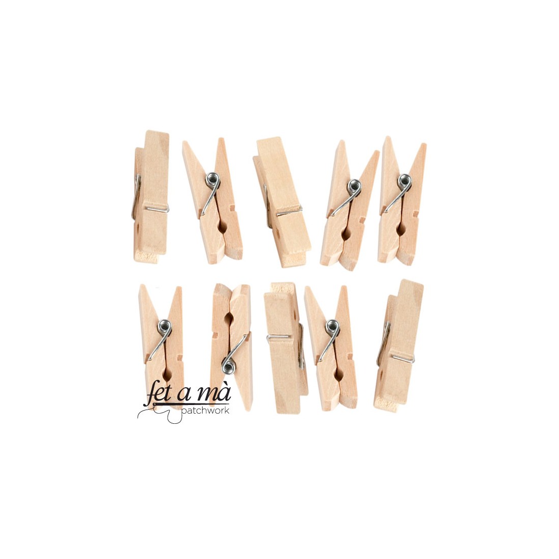Mini pinzas de madera de haya