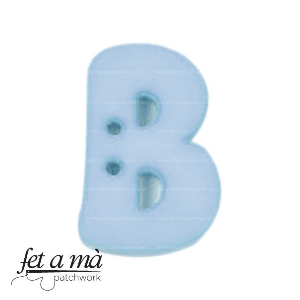 Botón letra B azul