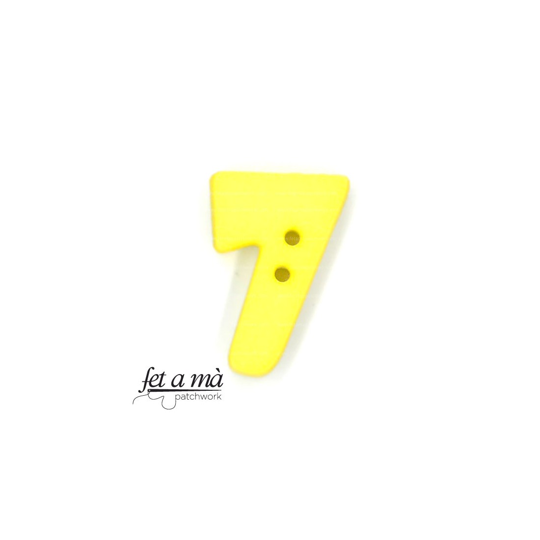 Botón número 7 amarillo