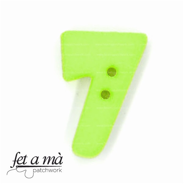 Botón número 7 verde